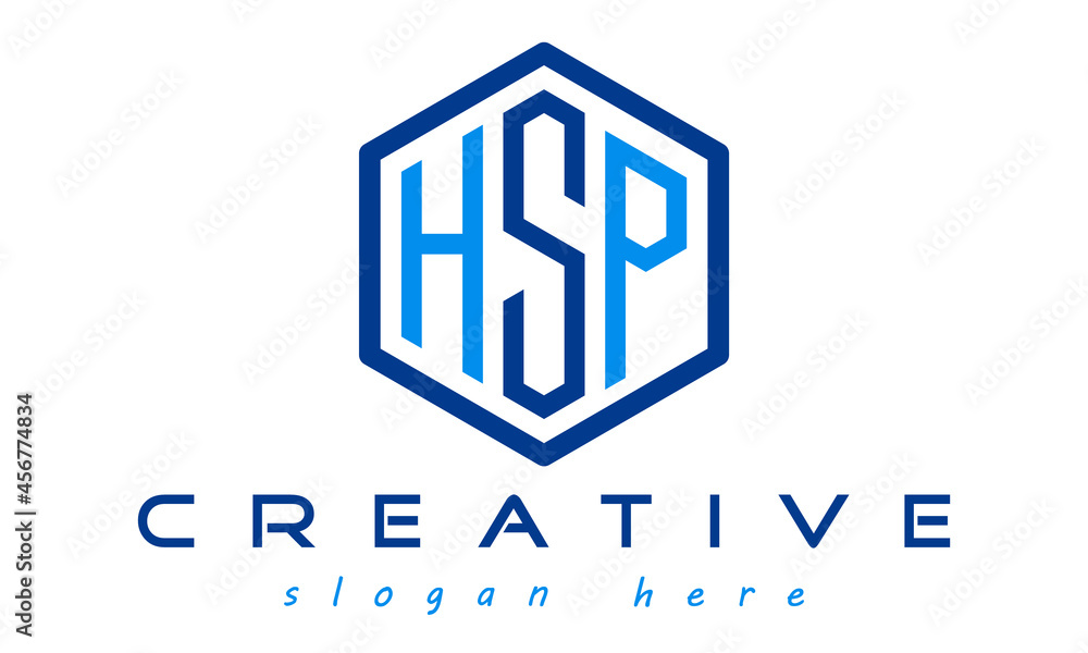 polygon letters logo, letters HSP modern unique minimalist brand ...