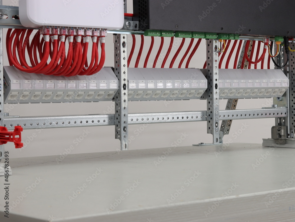 Keystone for connecting a twisted pair via RJ45 in an electrical panel ...