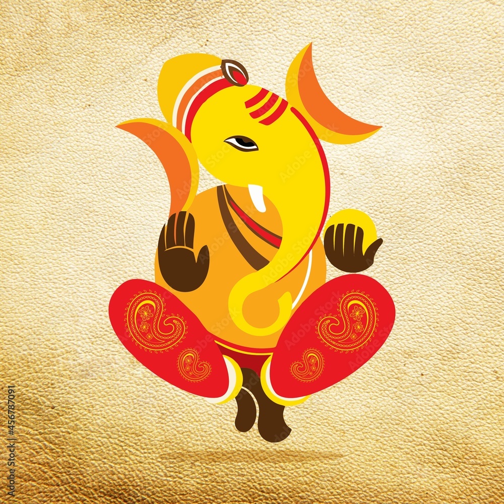 ภาพประกอบสต็อก illustration of Lord Ganesha for Ganesh Chaturthi with ...