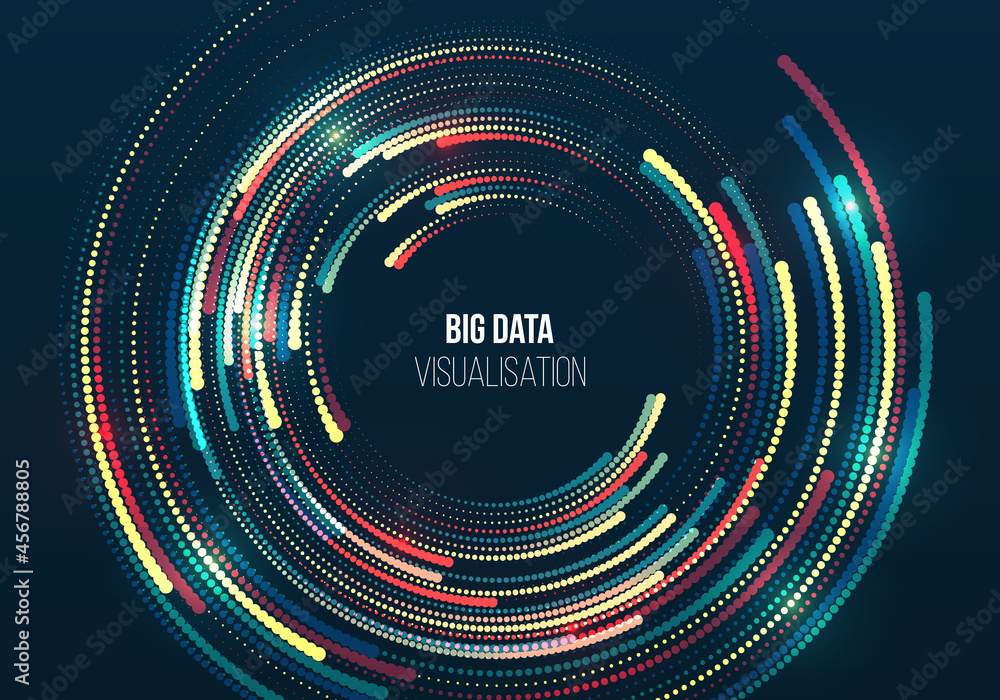 Abstract stream information with colorful circles array. Information ... Abstract stream information with colorful circles array. Information ...