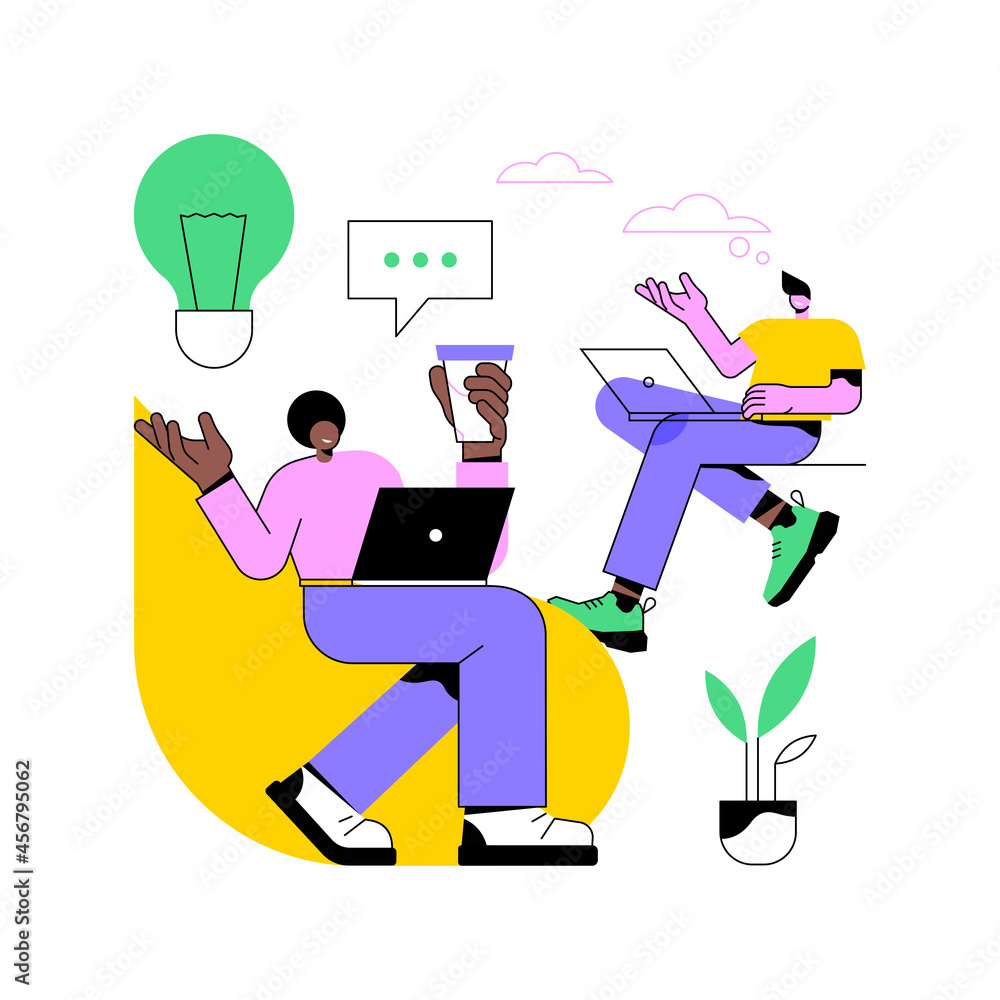 Startup hub abstract concept vector illustration. Startup incubator ...