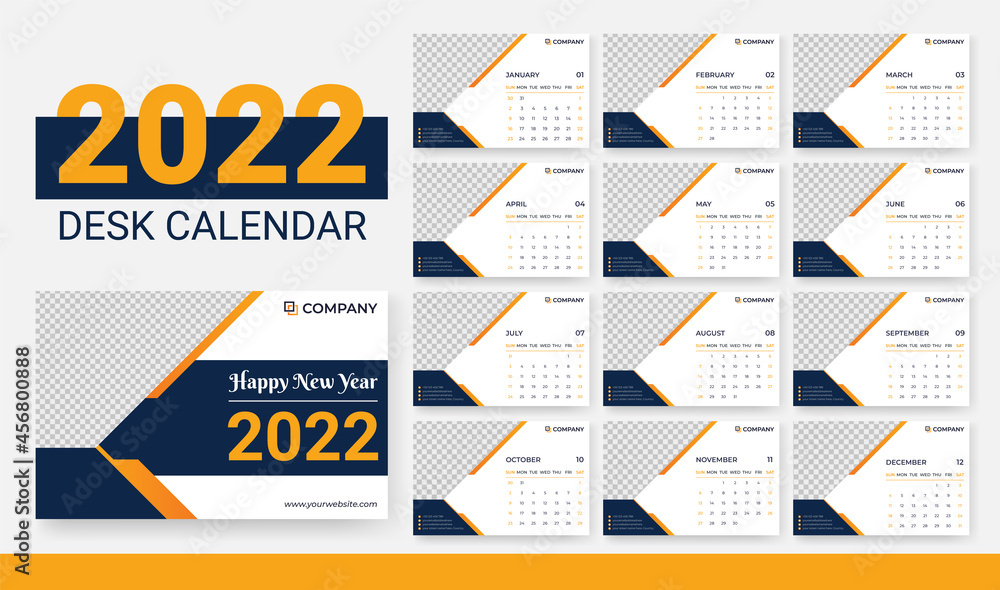 Calendar template for 2022 year. Planner diary in a minimalist style ...