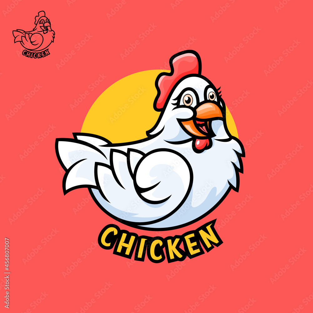 Chicken logo Stock Vector | Adobe Stock