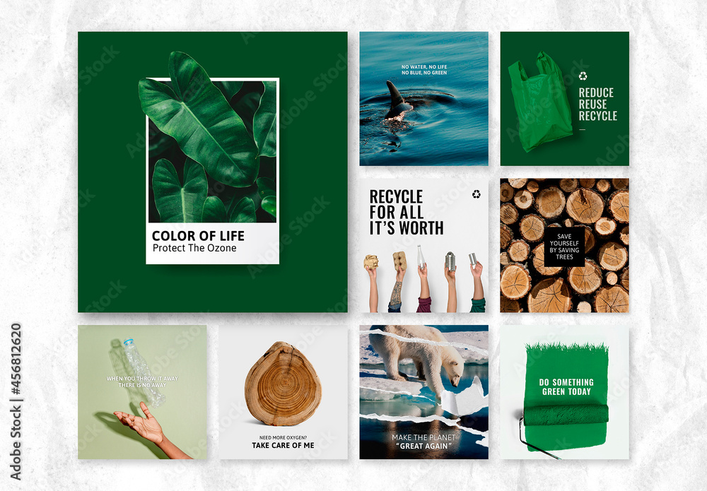 Editable Environment Layout Set Stock Template | Adobe Stock