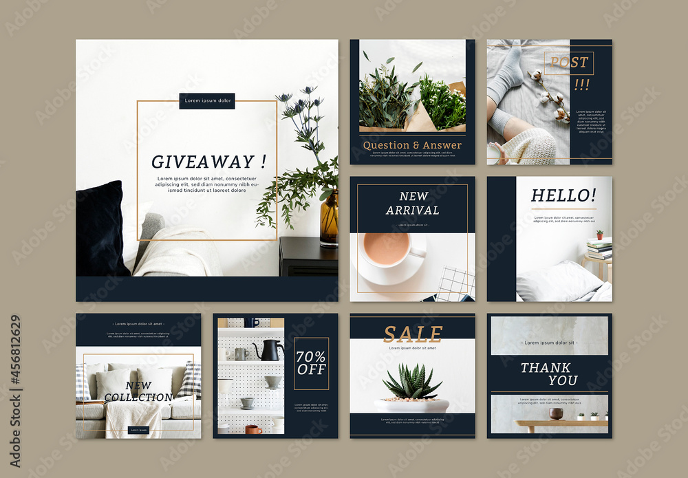 Interior and Minimal Lifestyle Layout Stock Template | Adobe Stock