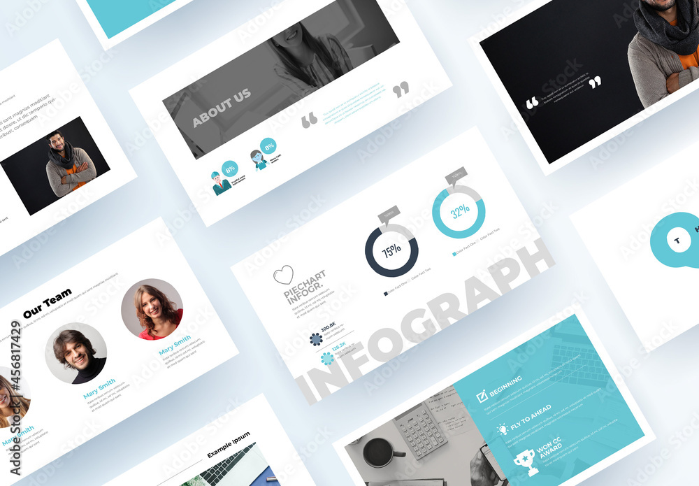 Corporate Presentation Layout Stock Template Adobe Stock