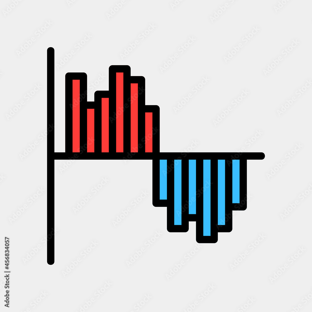 Vector illustration of gantt chart icon in filled line style for any ...