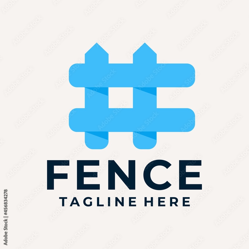 Modern and Playful Fence Logo Vector Stock Vector | Adobe Stock
