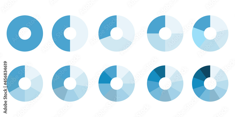 Blue circle. Infographic circle. Process chart. Cycle diagram. Segment ...