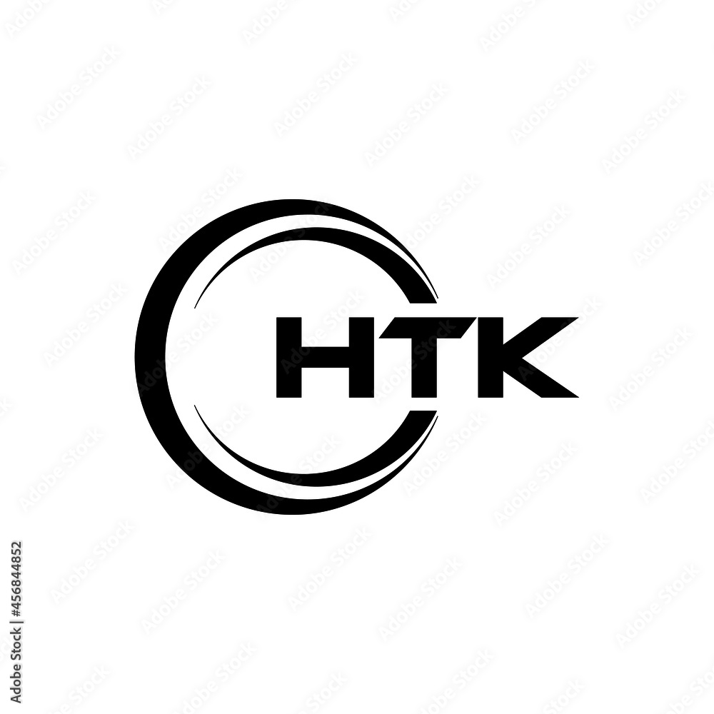 HTK letter logo design with white background in illustrator, vector ...