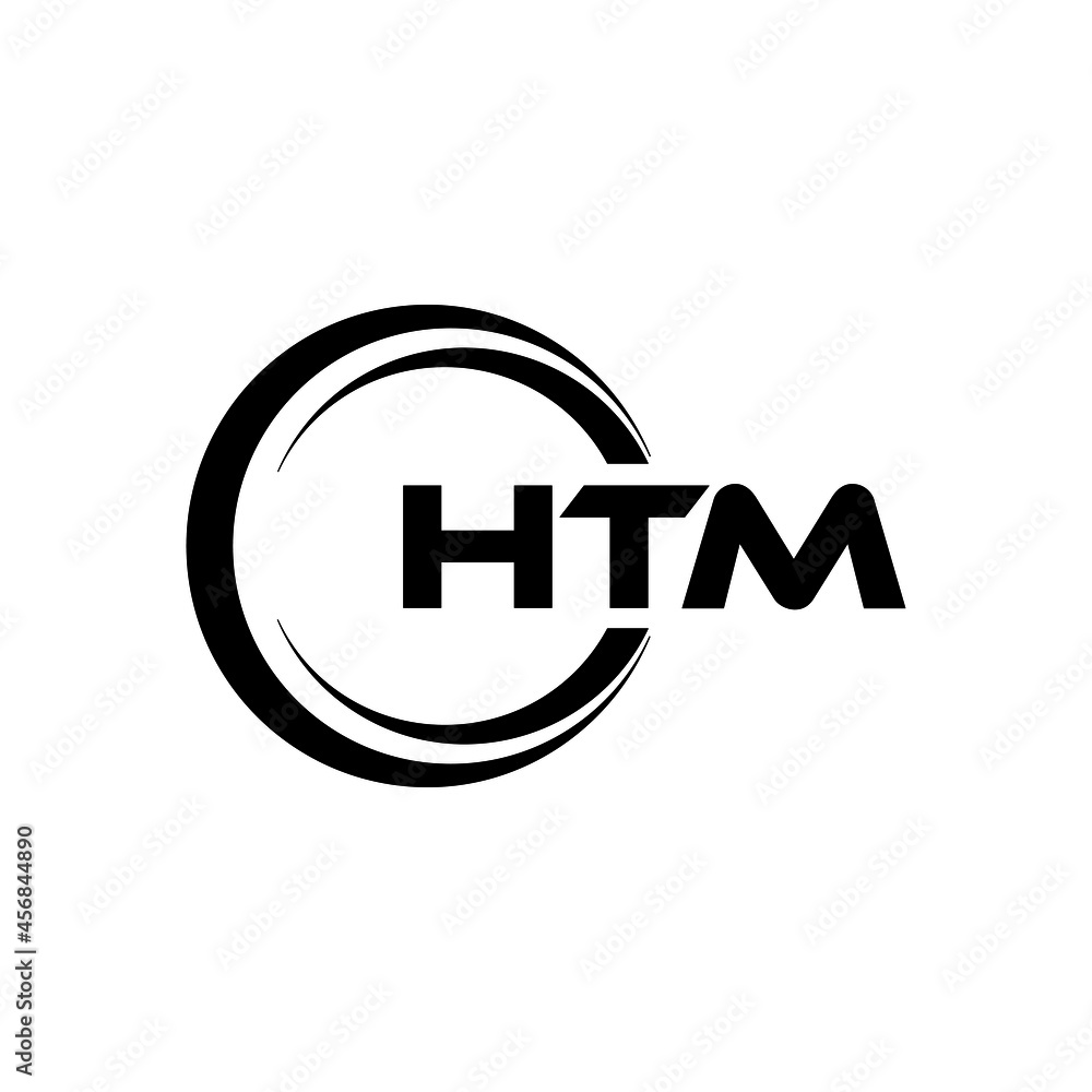 Vecteur Stock HTM letter logo design with white background in ...