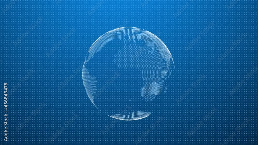 Wireframe Globe. loops seamlessly. Plexus Abstract Background, Slow ...