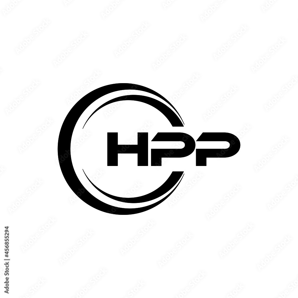 HPP letter logo design with white background in illustrator, vector ...