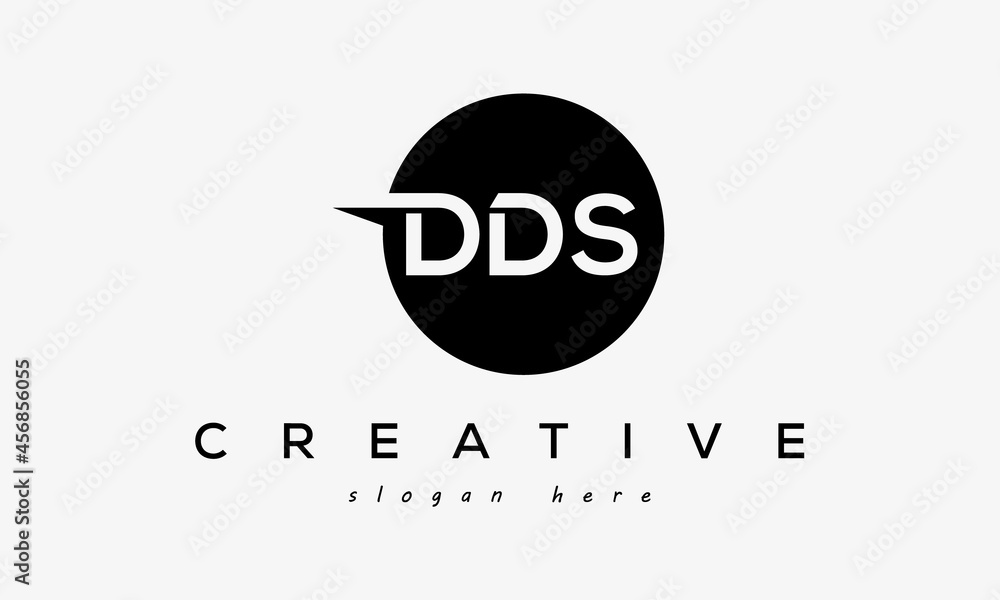 DDS creative circle letters logo design victor Stock Vector | Adobe Stock