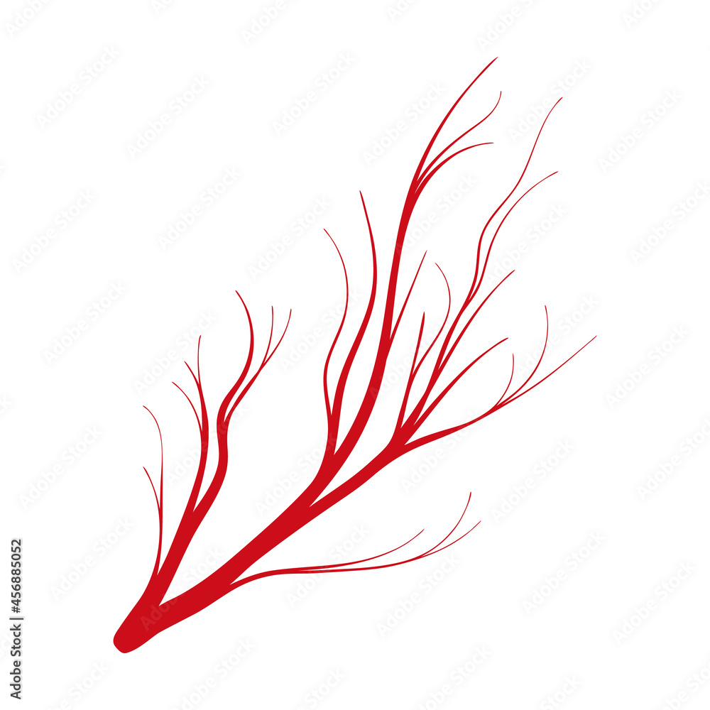 Vein of human vector cartoon icon. Vector illustration artery of blood ...