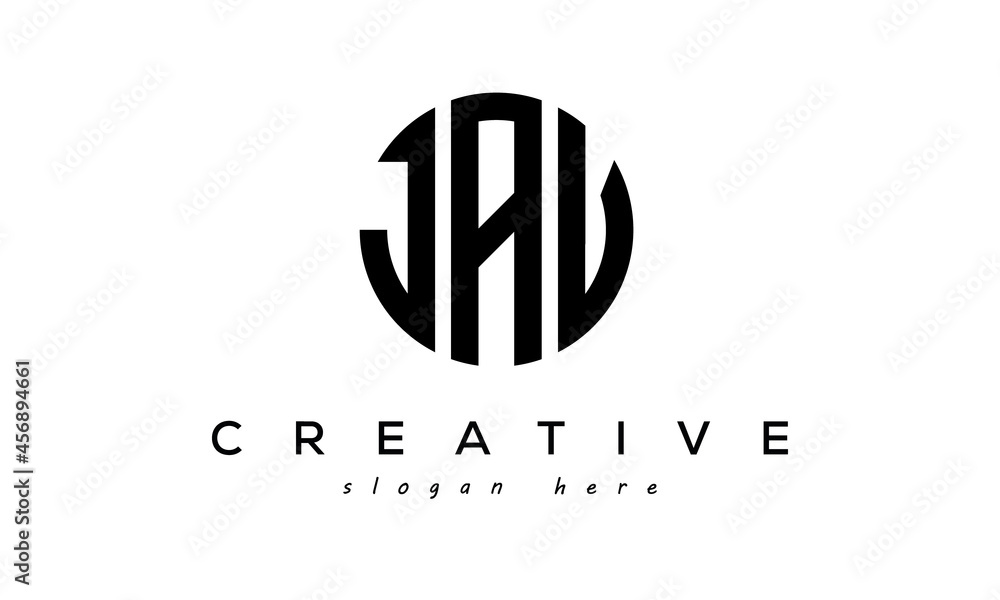 Letter JAV creative circle logo design vector Stock Vector | Adobe Stock