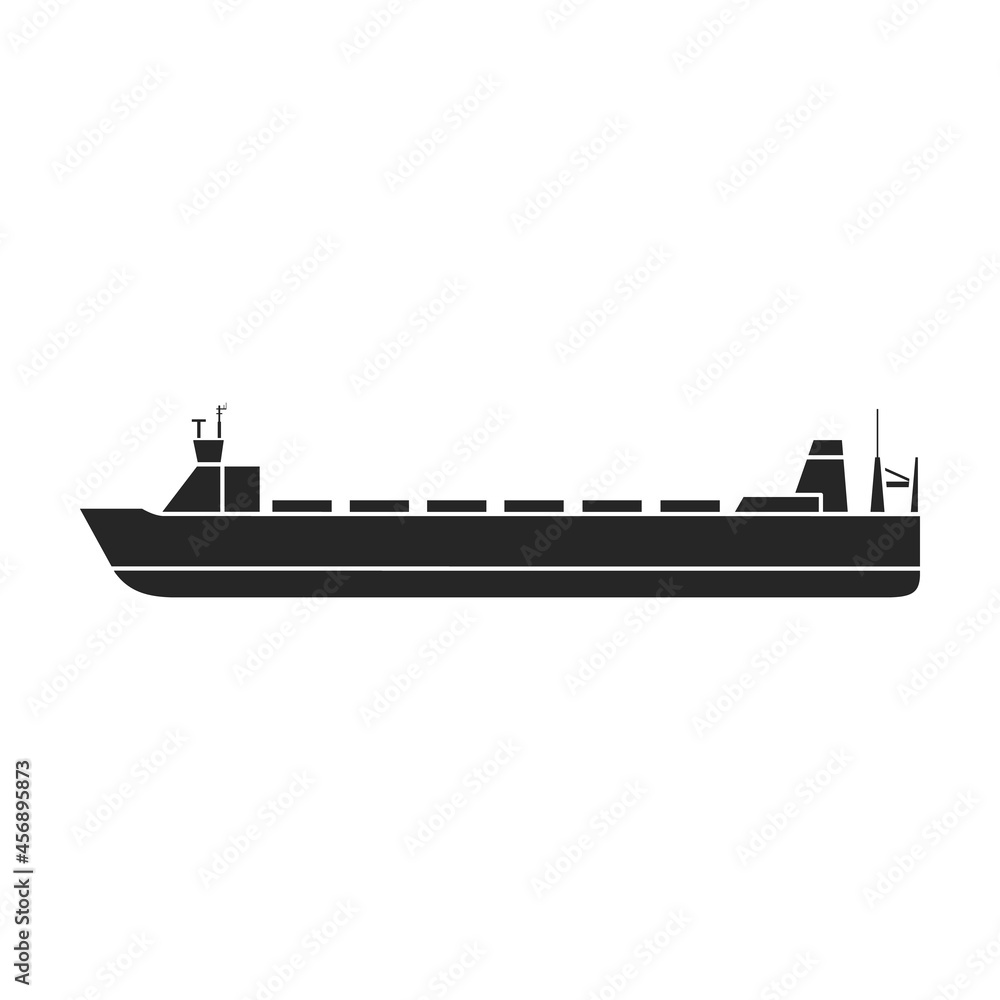 Barge vector icon.Black vector icon isolated on white background barge ...