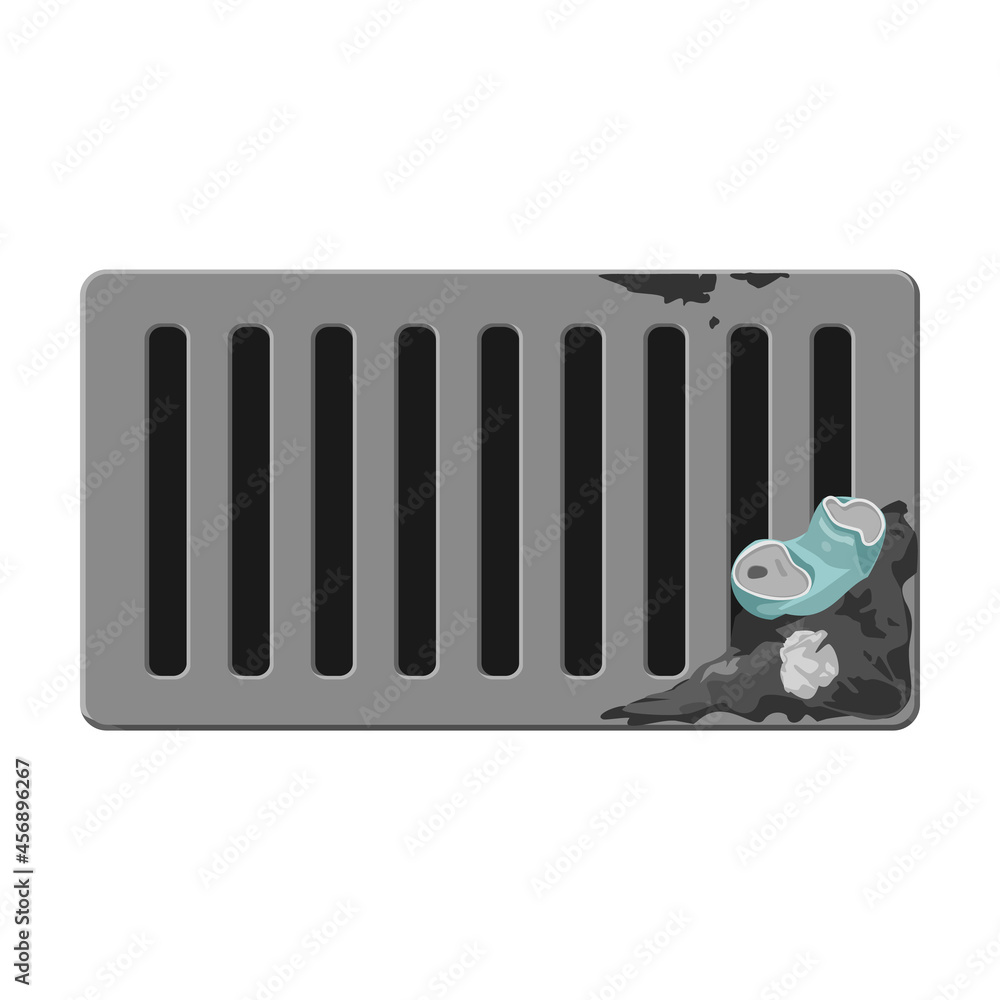 Manhole sewer vector cartoon icon. Vector illustration hatch street on ...