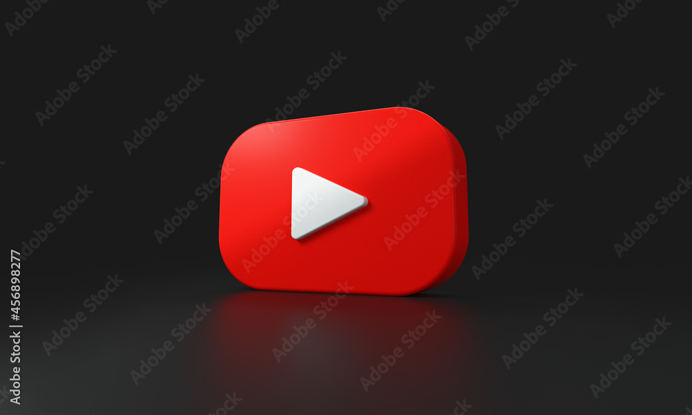 Youtube logo on black background. Stock Photo | Adobe Stock