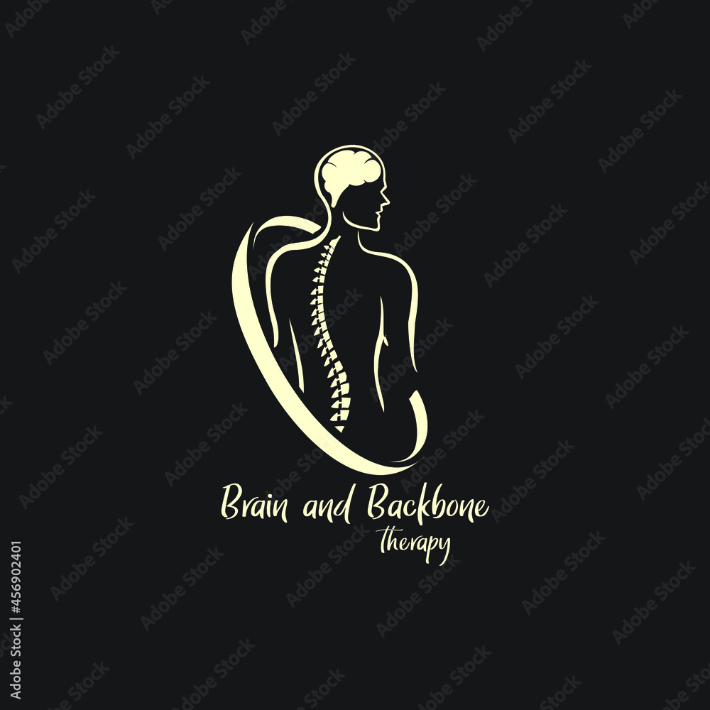 brain and backbone therapy logo exclusive design inspiration Stock ...