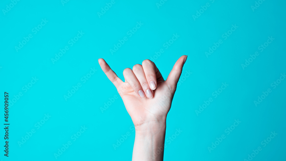 Beautiful Female Caucasian Hand Displaying the Letter Y in Sign ...