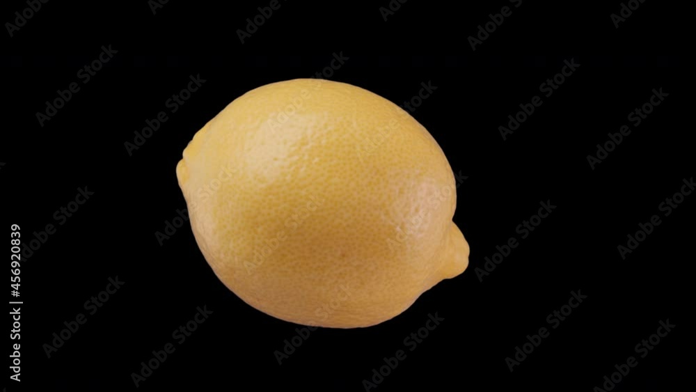 Lemon spin and float - isolated on black, neutral gray or white. Fresh ...