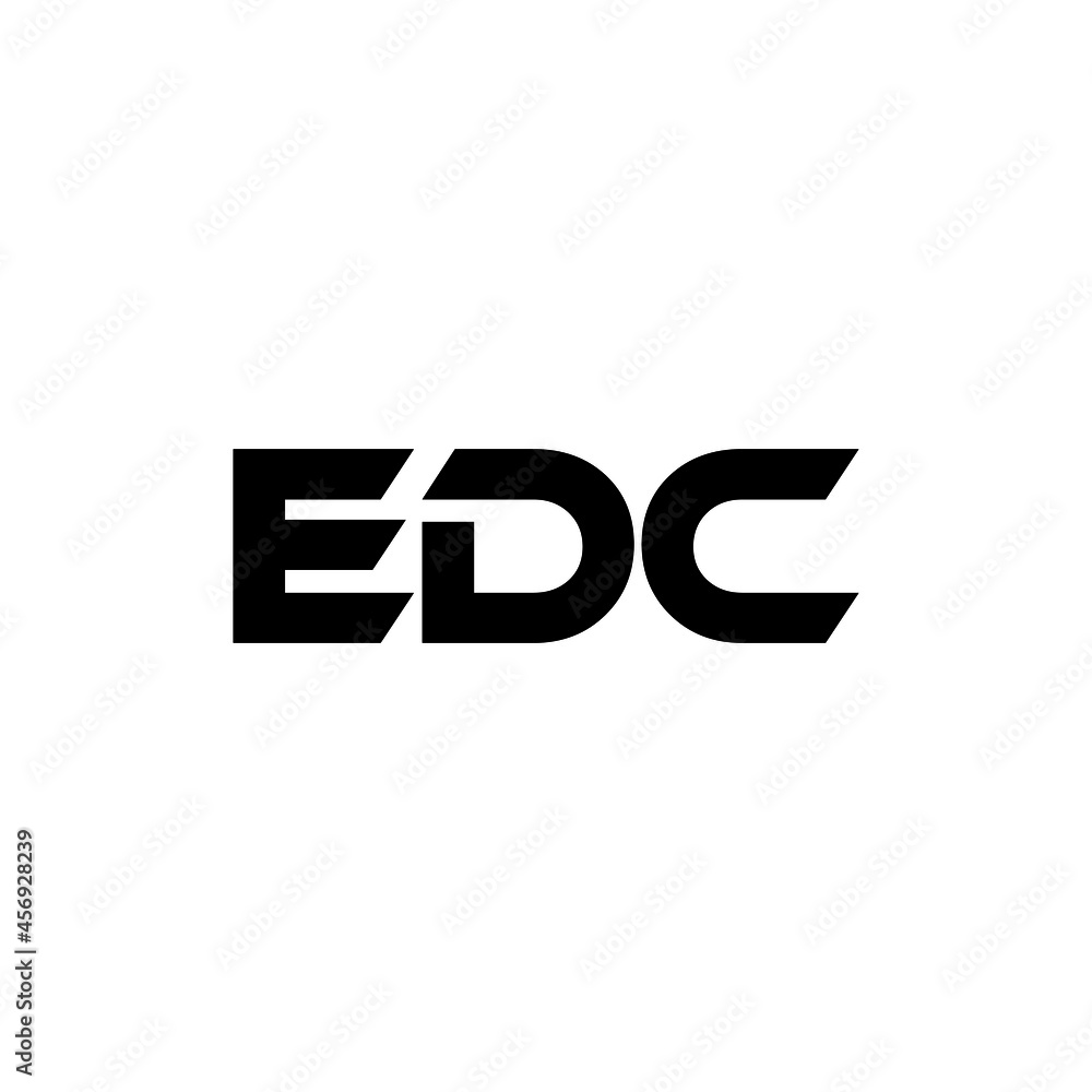 EDC letter logo design with white background in illustrator, vector ...