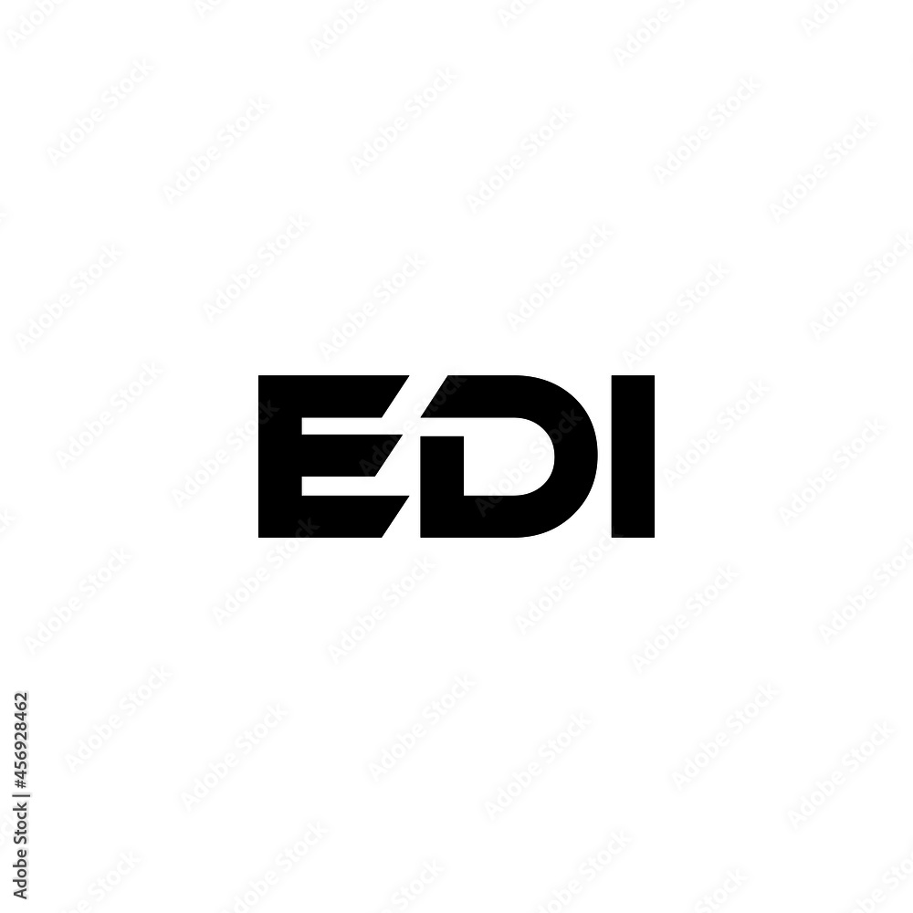 EDI letter logo design with white background in illustrator, vector ...