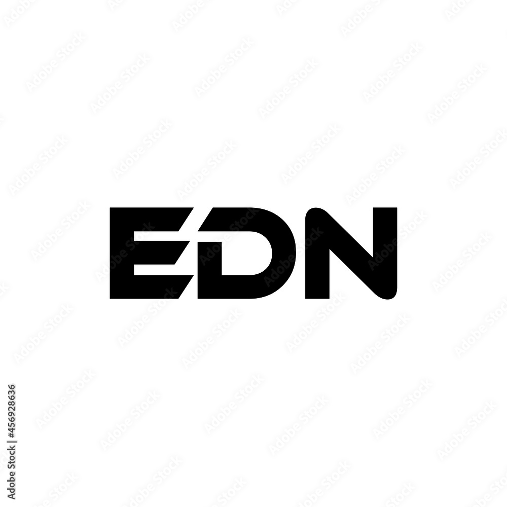 EDN letter logo design with white background in illustrator, vector ...
