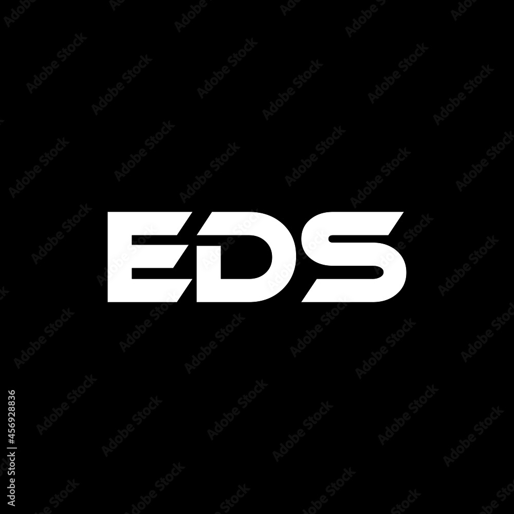 EDS letter logo design with black background in illustrator, vector ...