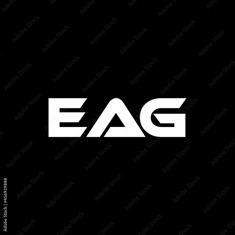 EAG letter logo design with black background in illustrator, vector ...