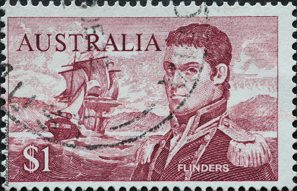 AUSTRALIA-CIRCA 1964 : A post stamp printed in Australia showing a ...