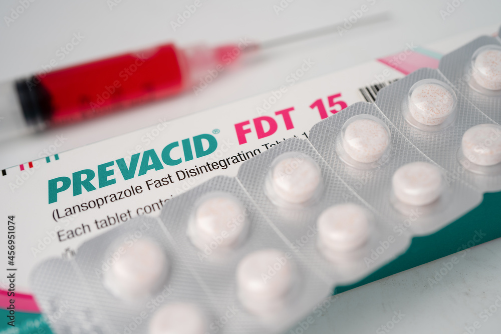 Bangkok, Thailand, October 1, 2020 Prevacid, Lansoprazole, medication ...