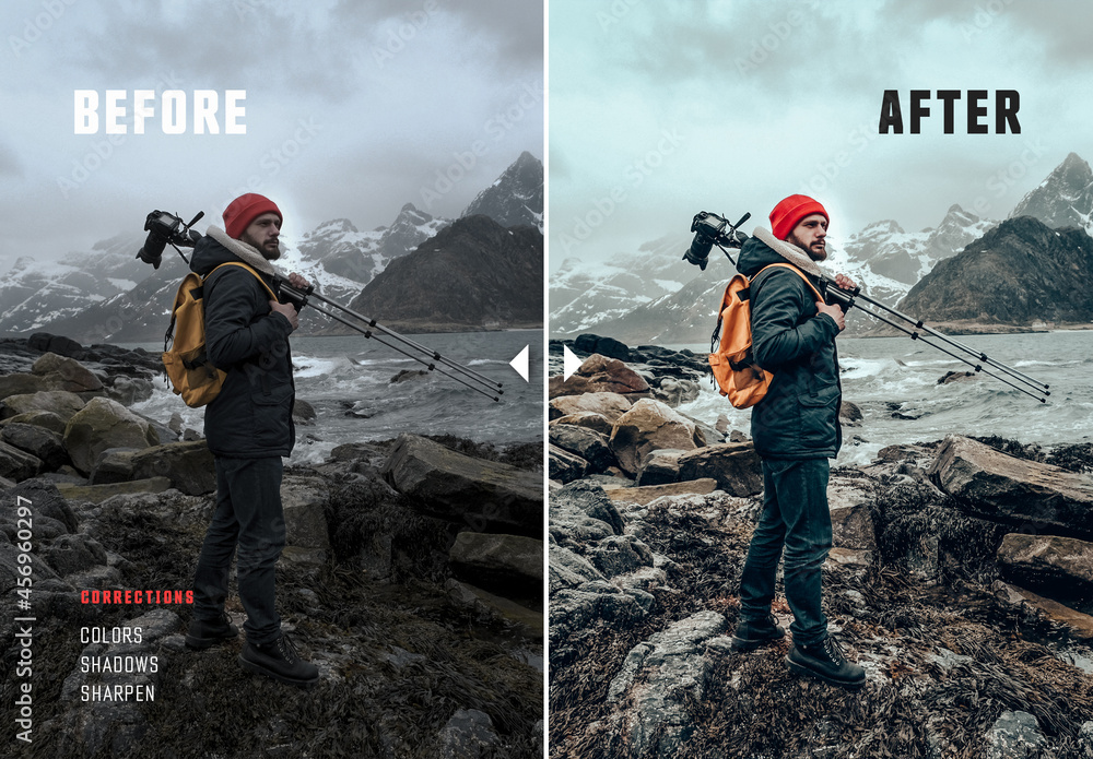 Before and After Photo Effect Stock Template | Adobe Stock