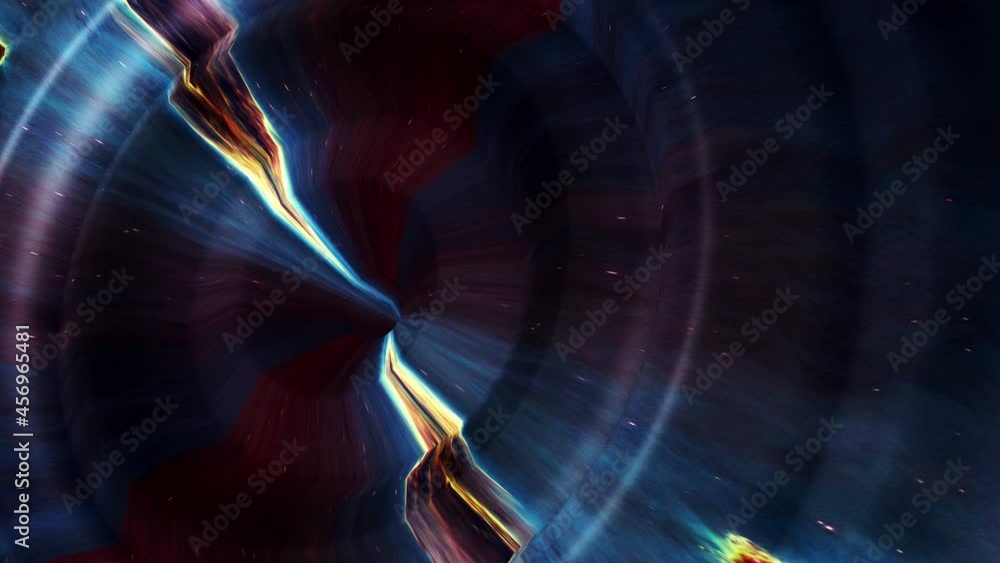 Abstract 3D pattern of dark blue red color surface circle with the ...