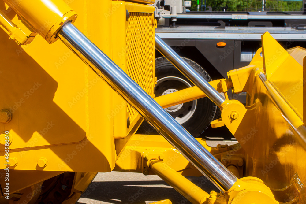Hydraulic piston system for bulldozers, tractors, excavators, chrome ...