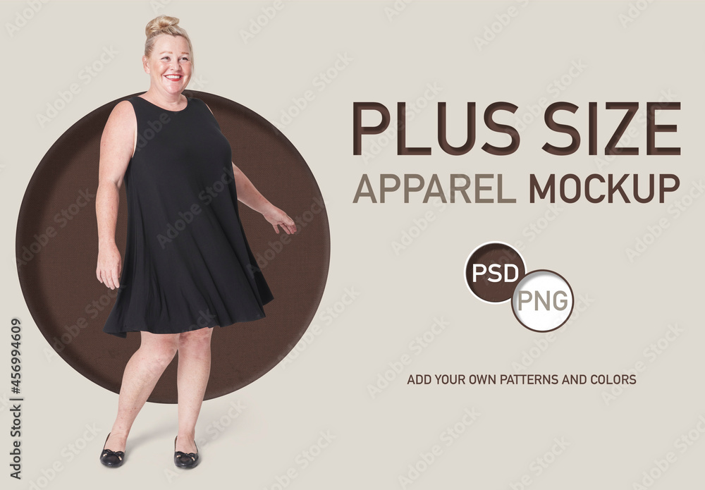 Plus Size Apparel Mockup Stock Template | Adobe Stock