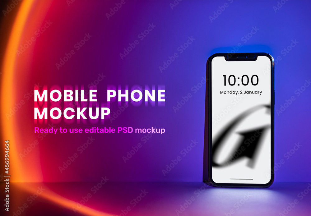 Editable Mobile Phone Mockup Stock Template | Adobe Stock