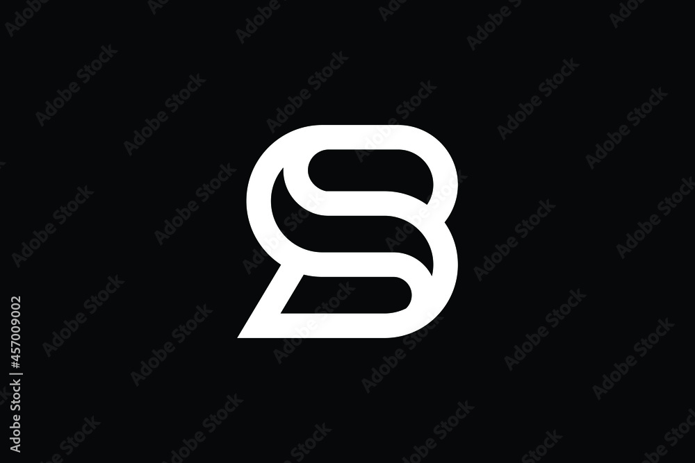SB logo letter design on luxury background. BS logo monogram initials ...