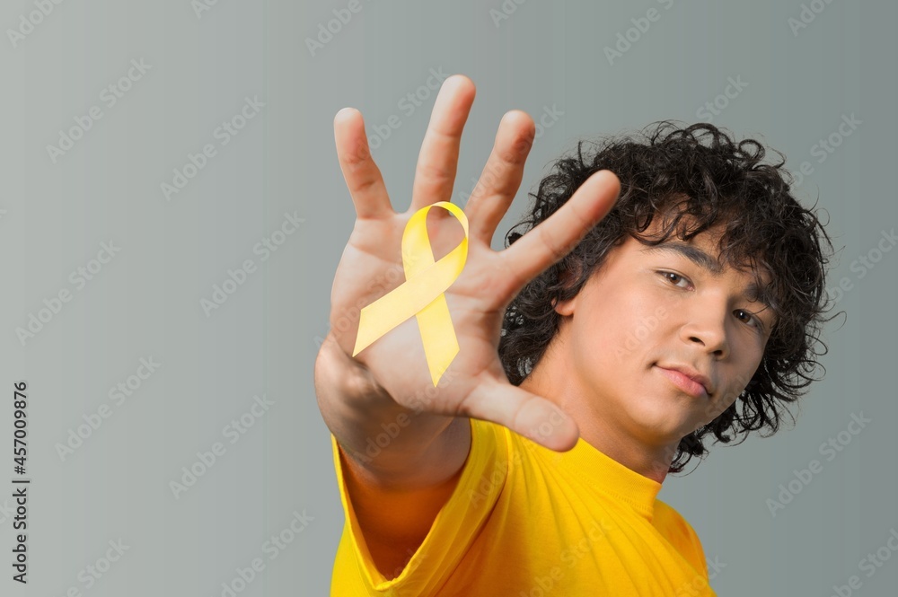 Suicide prevention day, Yellow Ribbon for supporting people living and ...
