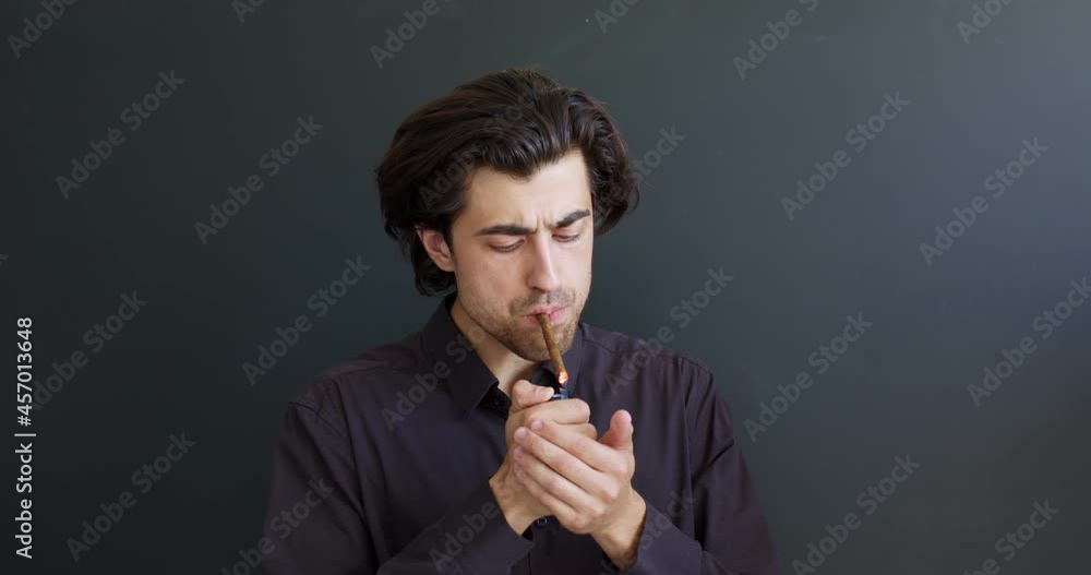 unhealthy addiction. Tabacco drug. Bad habit. man vapor. male smoking ...