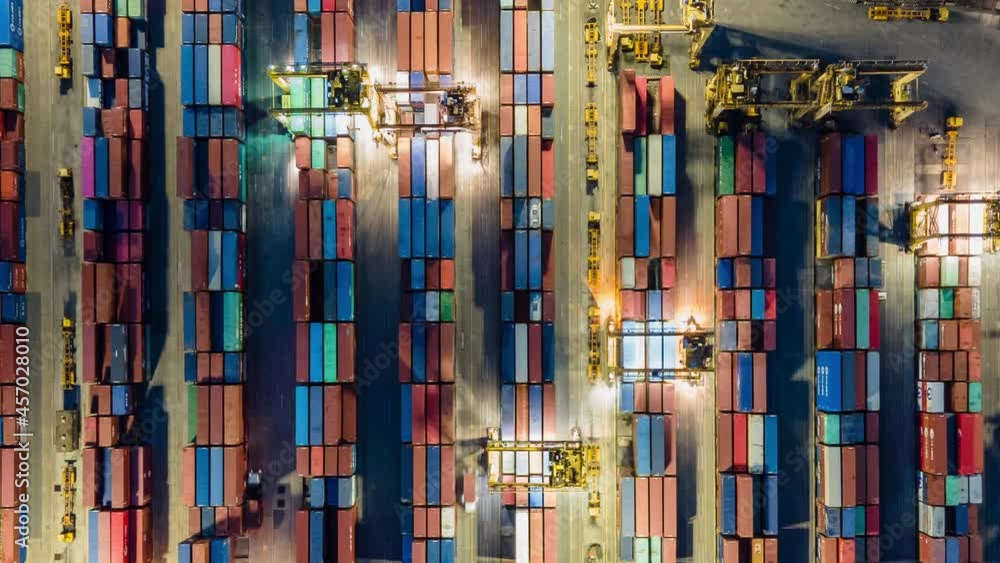 Container ship in export and import business and logistics. Shipping ...