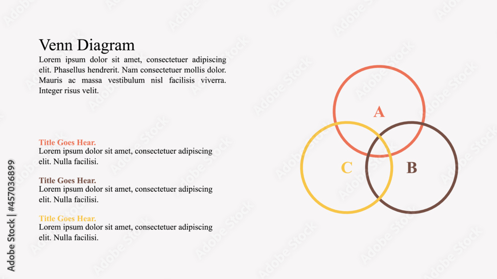 Infographic presentation template of a Venn diagram. Stock Vector ...