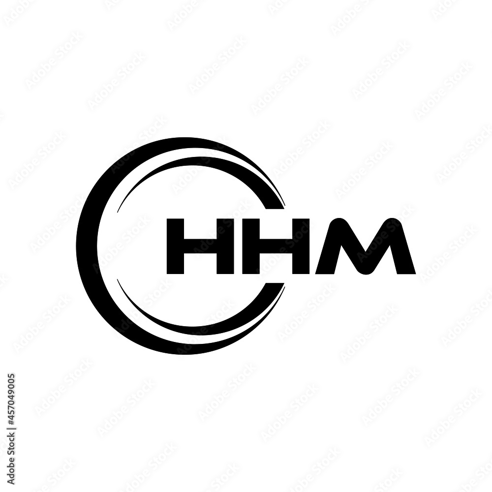 HHM letter logo design with white background in illustrator, vector ...