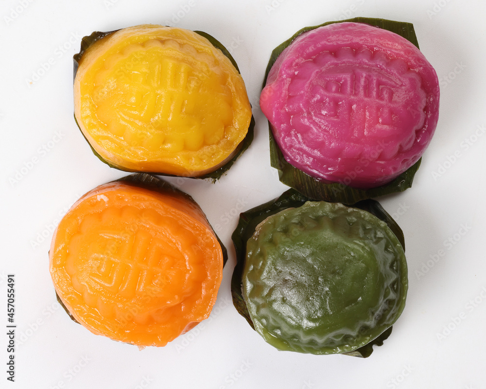 Soft gelatinous sticky rice flower tortoise cake ang ku kueh kuih ...