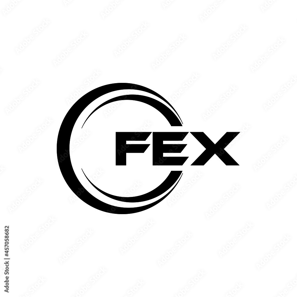 FEX letter logo design with white background in illustrator, vector ...