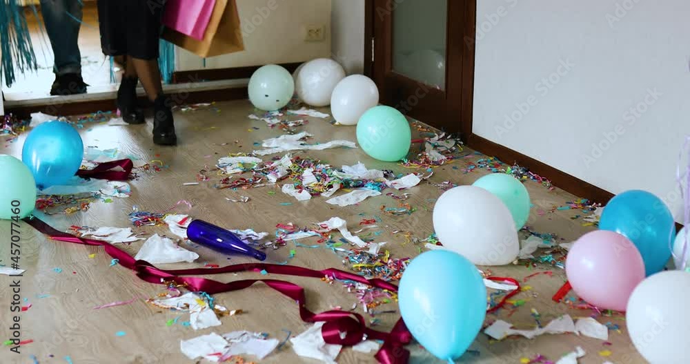 Parents come back home in shock of After party chaos, messy in livving ...