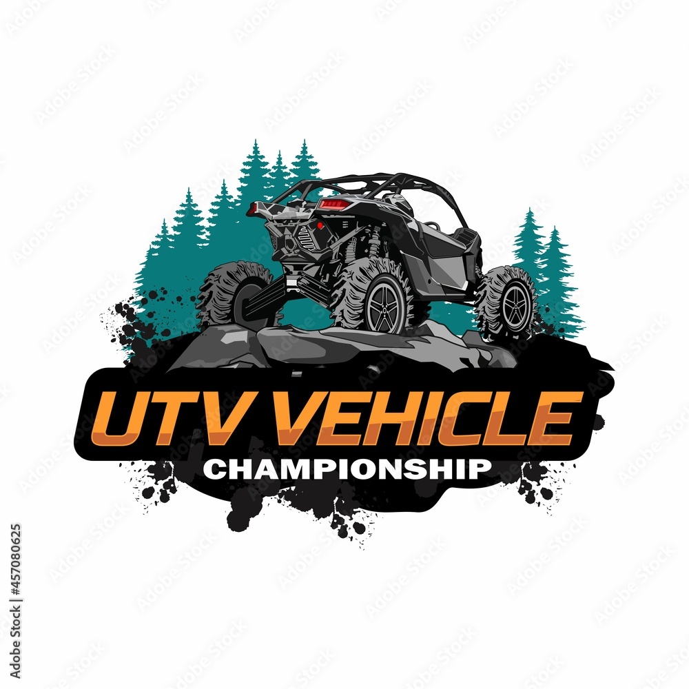 utv logo design icon vector Stock Vector | Adobe Stock