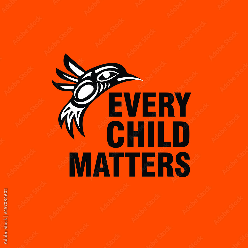 Every Child Matters Logo Design. Vector Illustration. Canadian ...