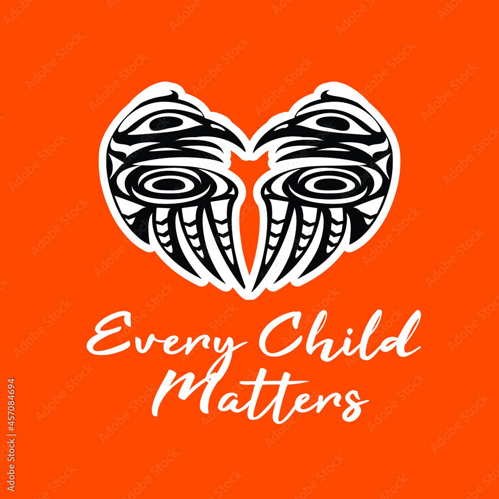Every Child Matters Logo Design. Vector Illustration. Canadian ...